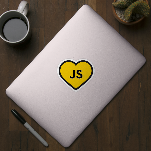 Javascript Js Heart Javascript Developer Sticker Teepublic
